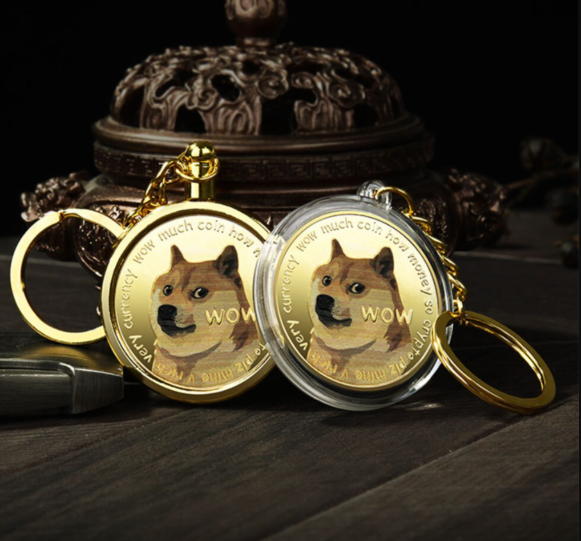 Doge Coin New Authentic Design with Golden Keychain Meme Coin – LB ...